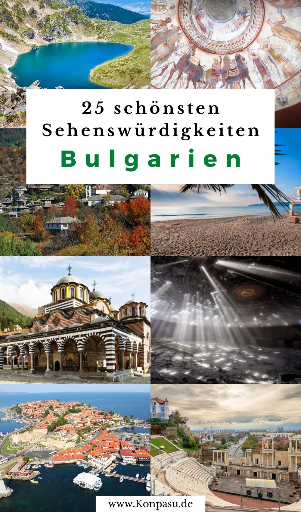 Bulgarien Karte Der Wichtigsten Sehenswürdigkeiten – DZED
